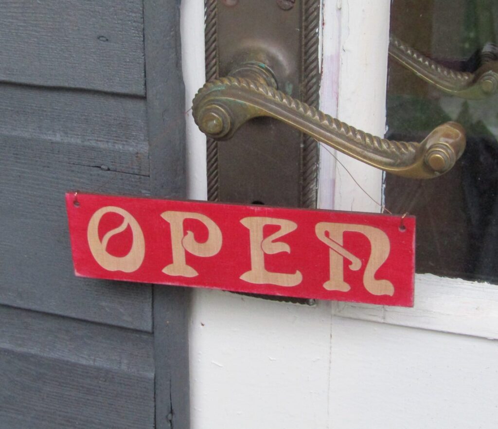 Vibrant Open-Closed Shop Sign - The Laser People